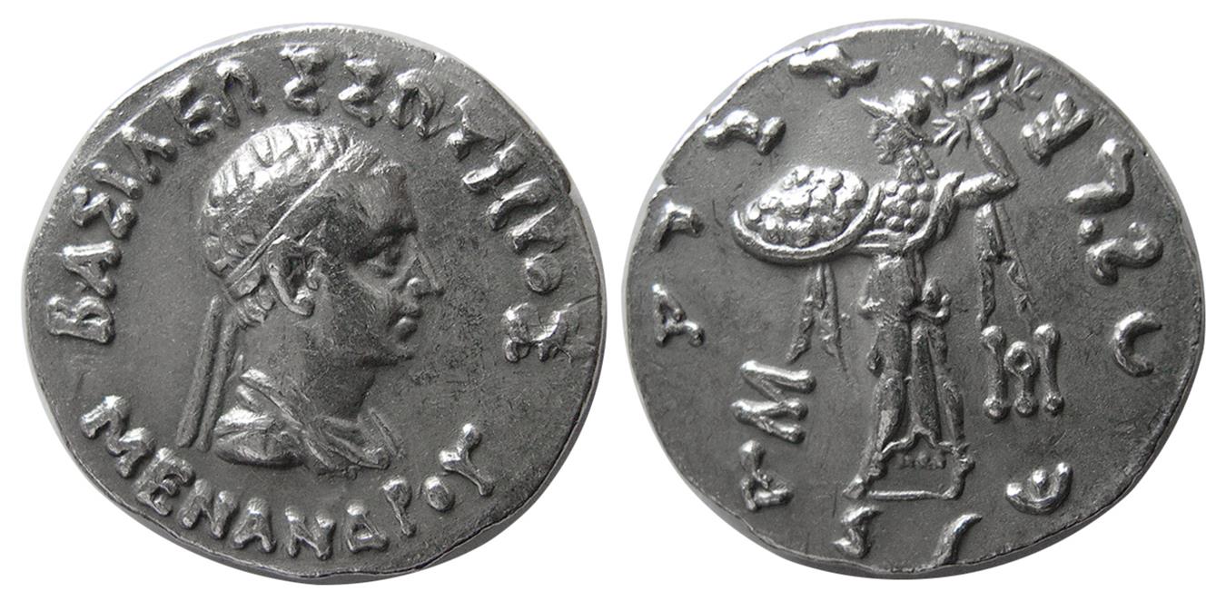 VAuctions.com - KINGS of BAKTRIA, Menander I Soter. 165-130 BC. AR ...