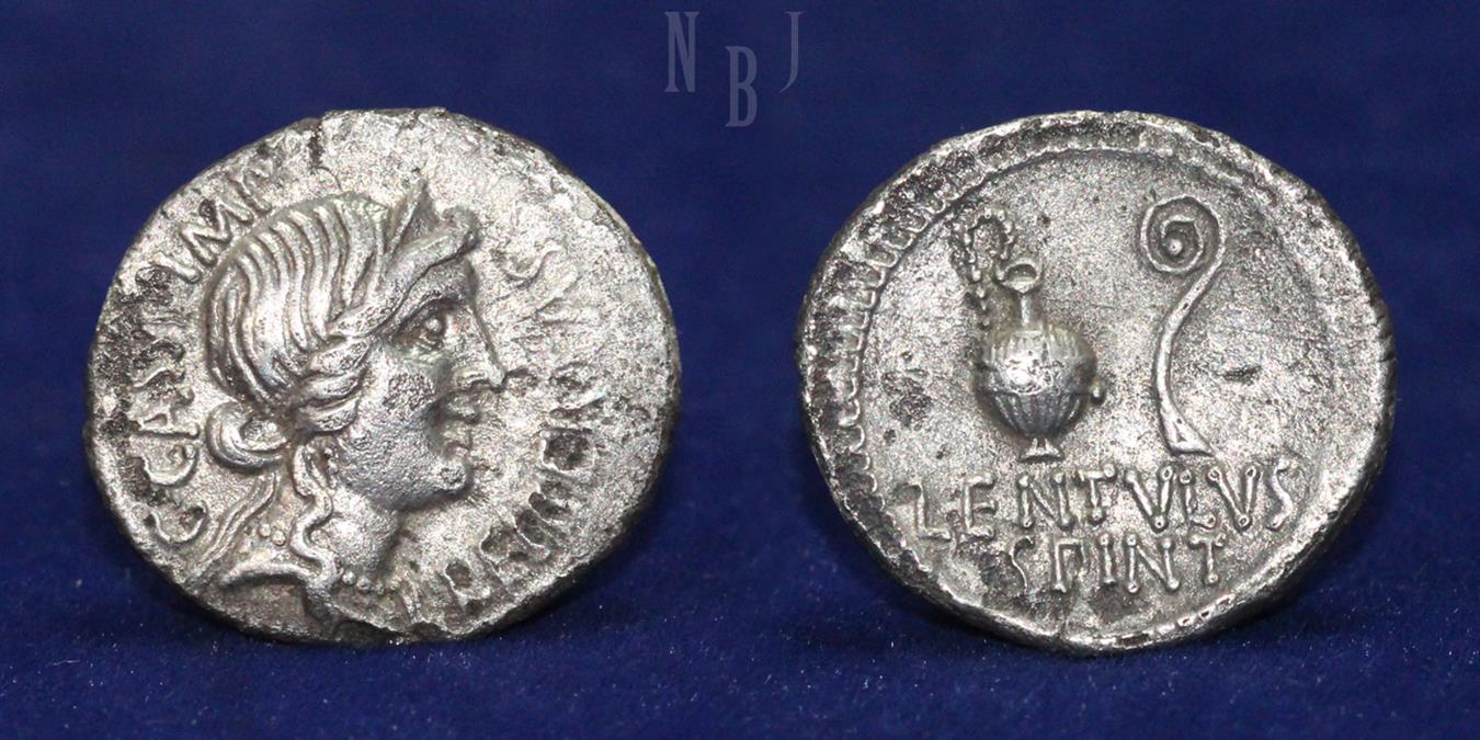 VAuctions.com - Roman Empire: C. Cassius Longinus. Silver Denarius ...