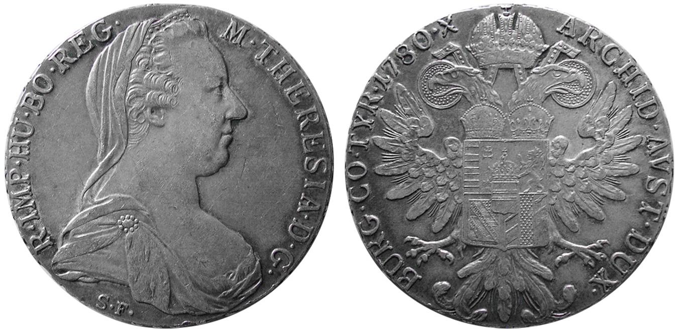 VAuctions.com - AUSTRIA, Maria Teresa. 1780 S.F. Restrike Silver Thaler