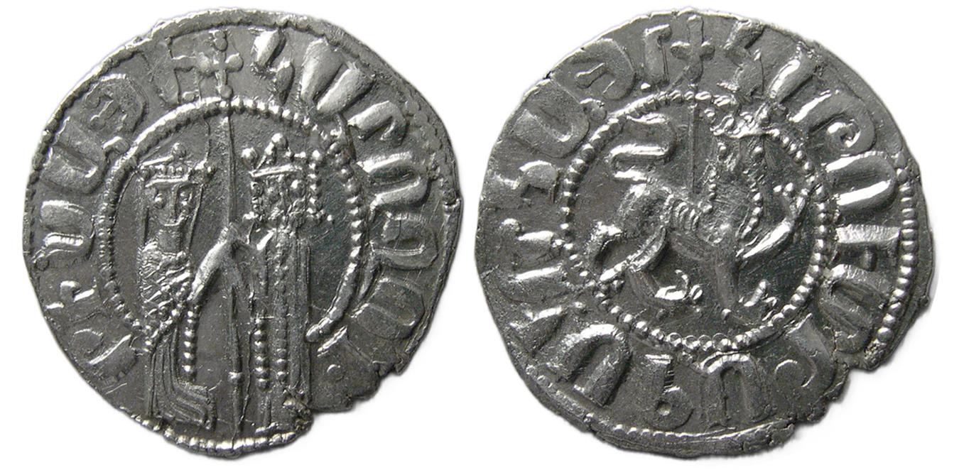 VAuctions.com - ARMENIA, Cilician Armenia. Hetoum I and Queen Zabel. AR Tram