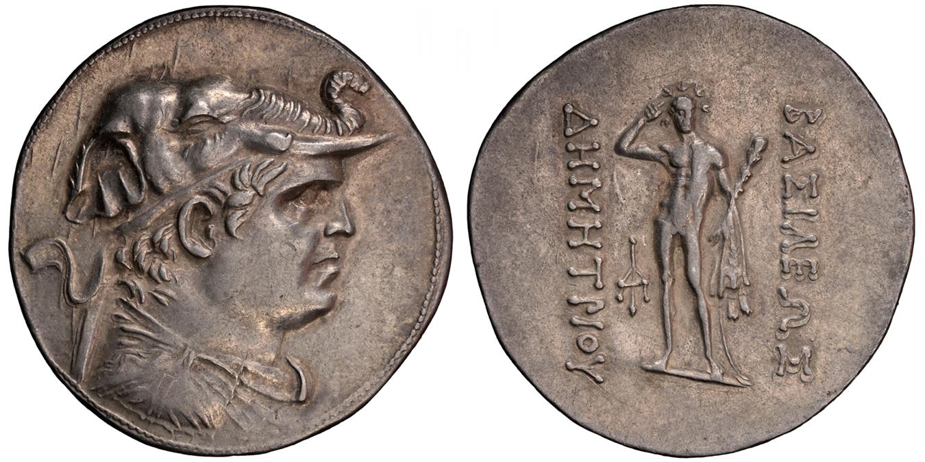 VAuctions.com - KINGDOM OF BACTRIA: Demetrius I, AR Tetradrachm. NGC ...