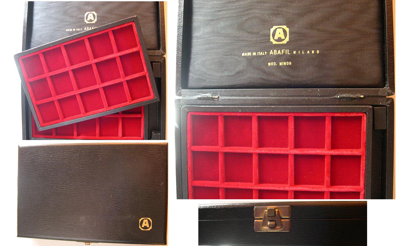 VAuctions.com - Abafil Coin Case. Manufactured by Abafil of Milan, Italy.