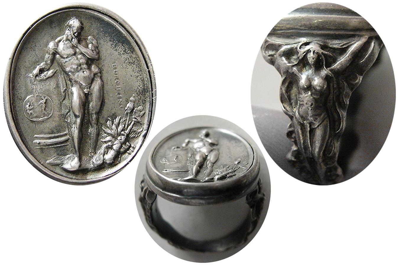 VAuctions.com - Custom made Silver Cameo Ring from impression of ...