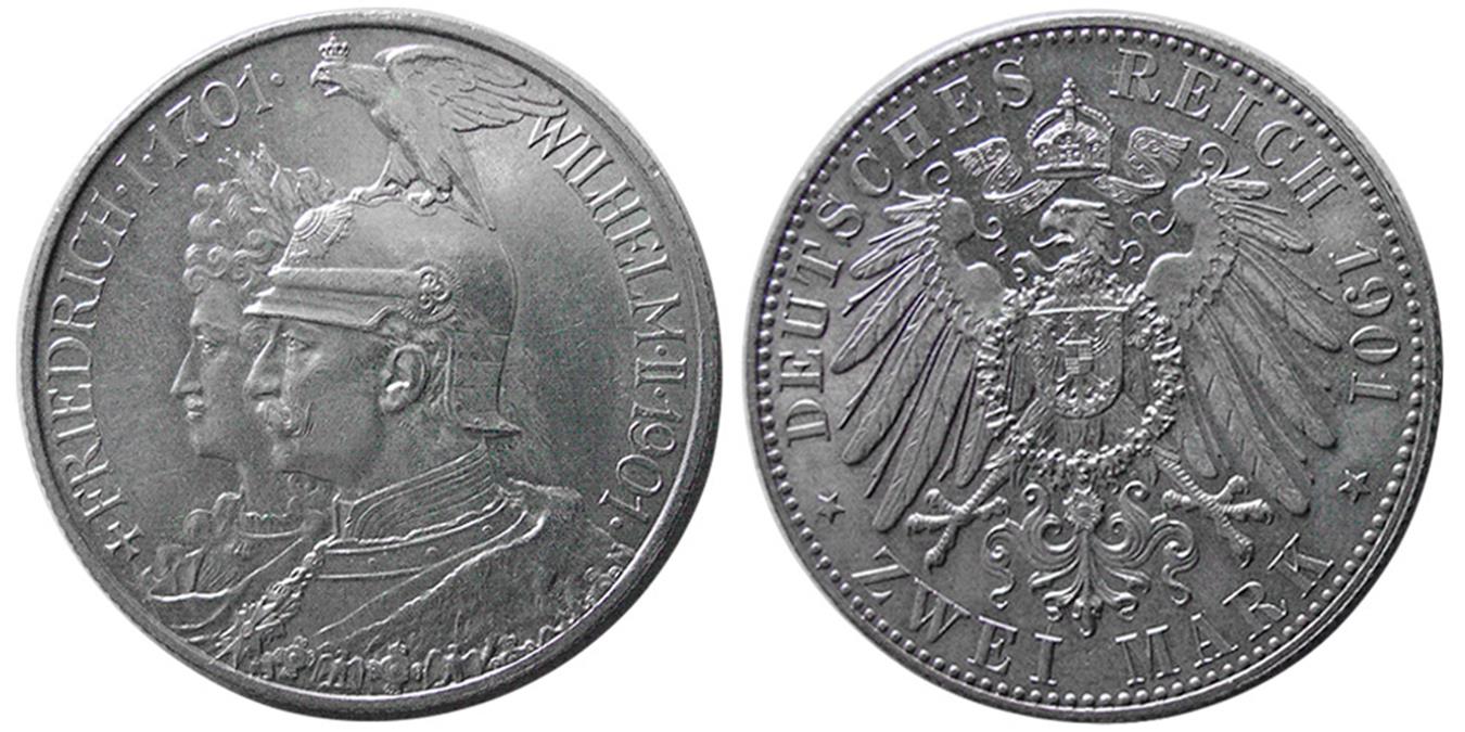 VAuctions.com - GERMANY, 1901. ZWEI 2 Marks.